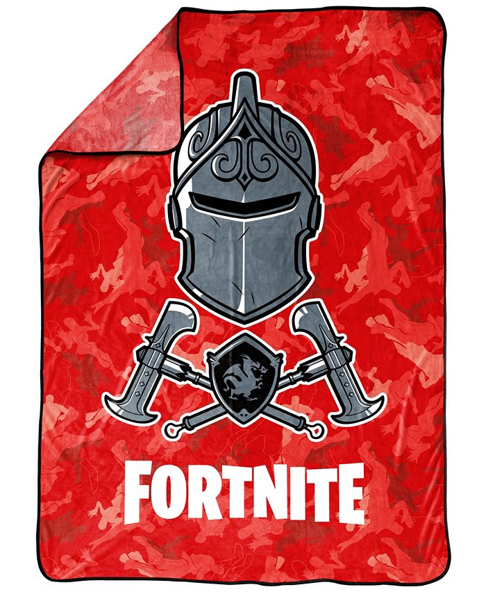 Fortnite Black Knight Red Camo Blanket, 62" x 90" - Macy's