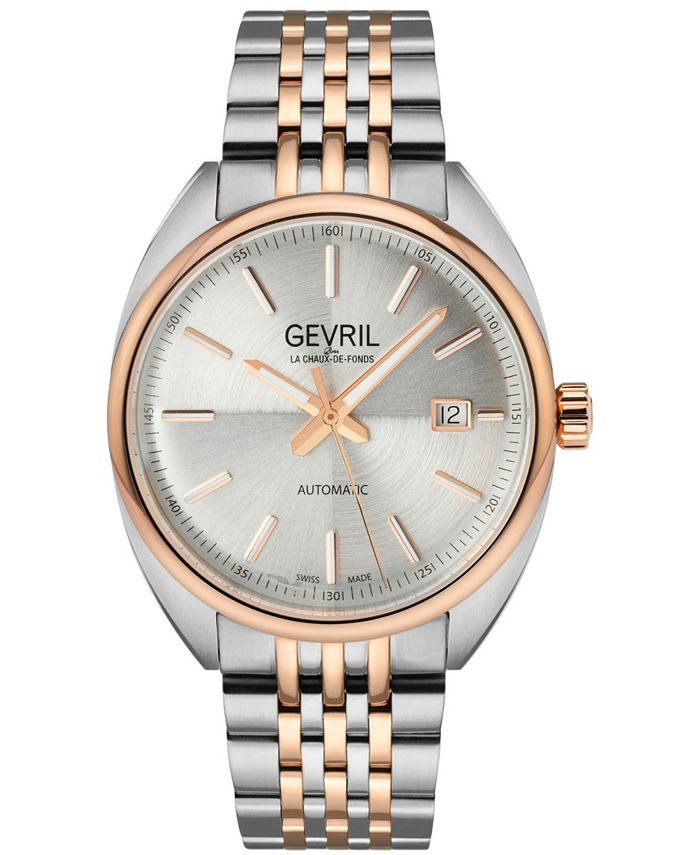 Gevril Men's Five Points Swiss Automatic Two-Tone Stainless Steel ...