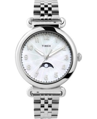 Timex Women's Model 23 Silver-Tone Stainless Steel Bracelet Watch 38mm ...