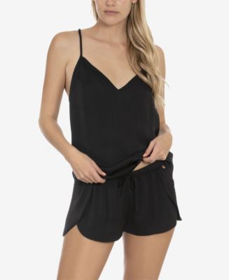 Women's Molly Solid Hammered Satin 2 Piece Cami-Tap Set - Macy's