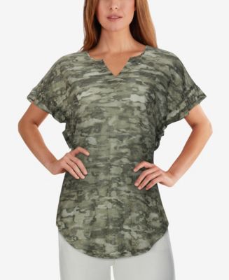Ruby Rd. Misses Knit Chic Camo Top - Macy's