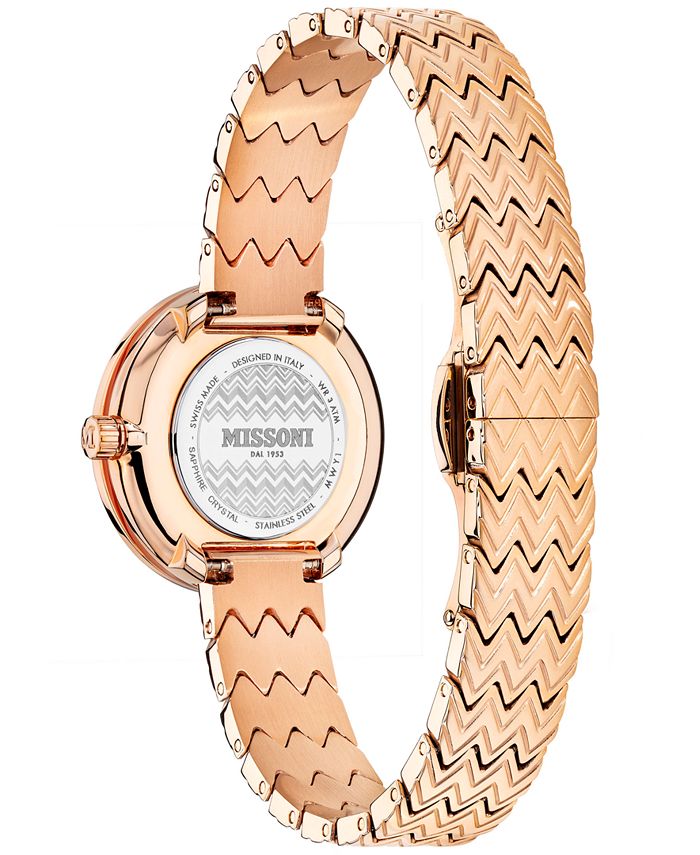 Missoni Women's Swiss M1 Rose Gold Ion Plated Bracelet Watch 29mm - Macy's
