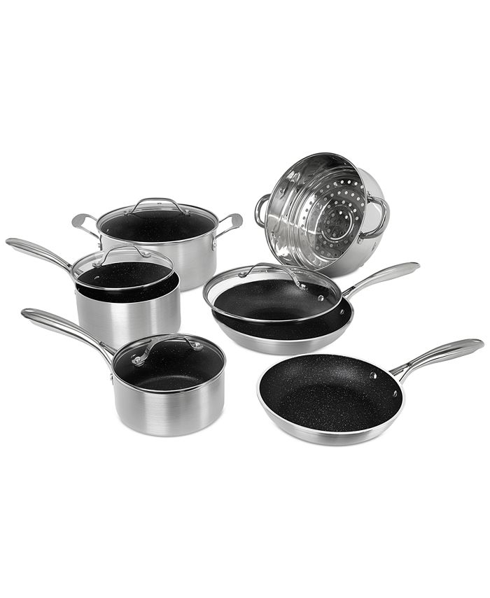 Granite Stone Diamond Silver Collection Titanium Diamond Infused Triple ...