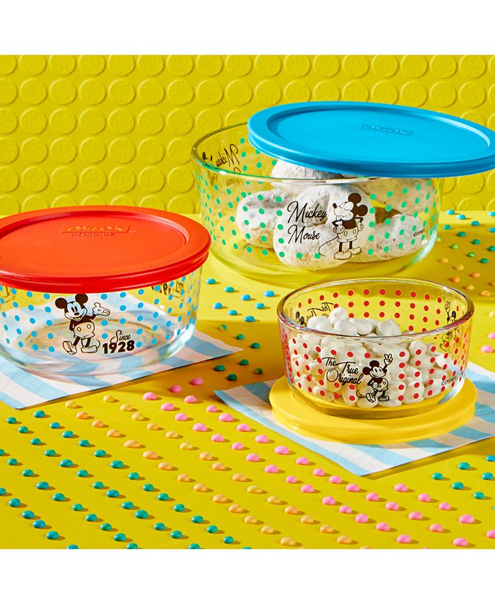 Pyrex Disney Mickey Mouse 6-Pc. Food Storage Container Set - Macy's