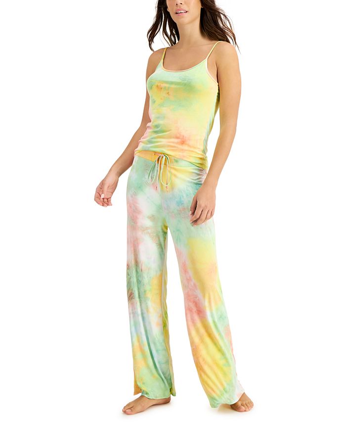 Jenni Tie-Dyed Cami & Pants Loungewear Set, Created for Macy's ...