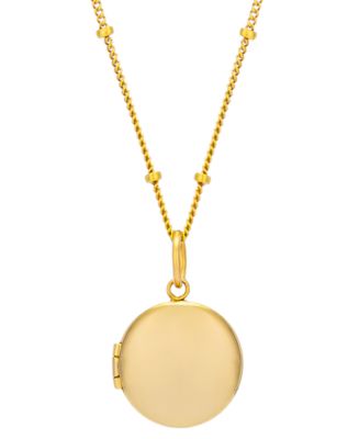 Gold Plated Small Round Locket - Macy's