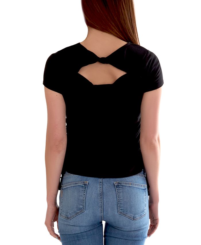 BCX Juniors' Side-Cinch T-Shirt - Macy's