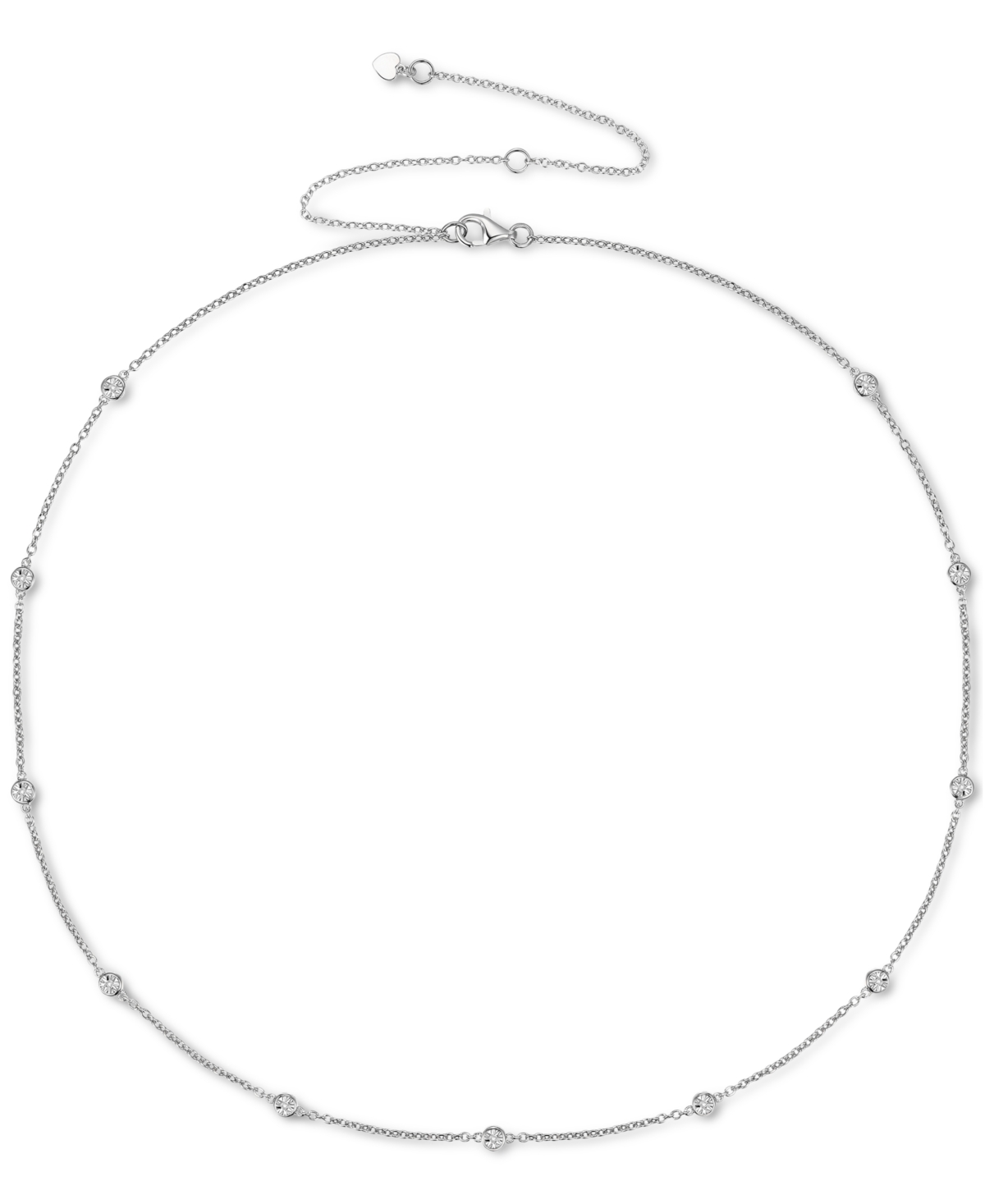 Click here for Diamond Bezel Necklace (1/10 ct. t.w.) in Sterling... prices