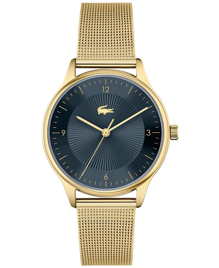 Lacoste Women's Lacoste Club Gold-Tone Mesh Bracelet Watch 34mm - Macy's