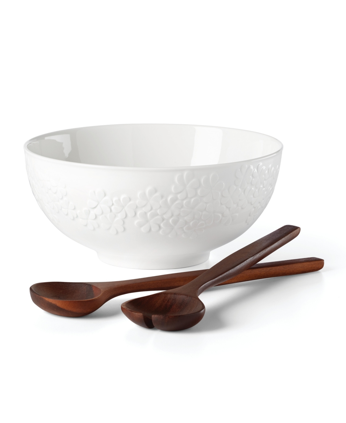 Click here for Blossom Lane 3 Piece Salad Bowl Servers - White prices
