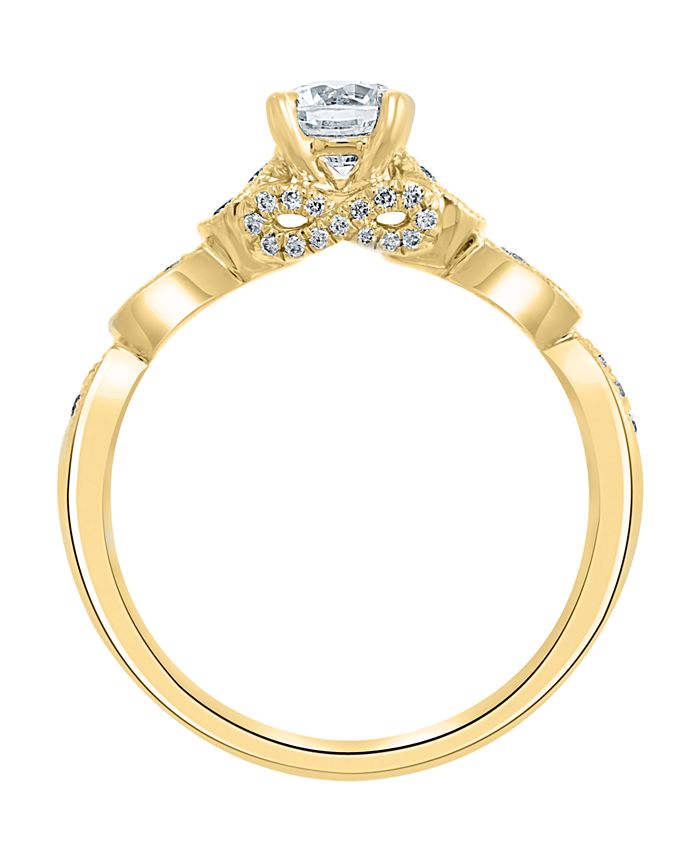 EFFY Collection Effy Diamond Ring (1/2 ct. t.w.) in 14k Yellow Gold ...