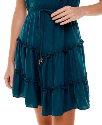 City Studios Juniors' Ruffle Tier Fit & Flare Dress - Macy's