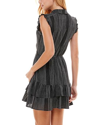City Studios Juniors' Ruffled-Hem Fit & Flare Dress - Macy's