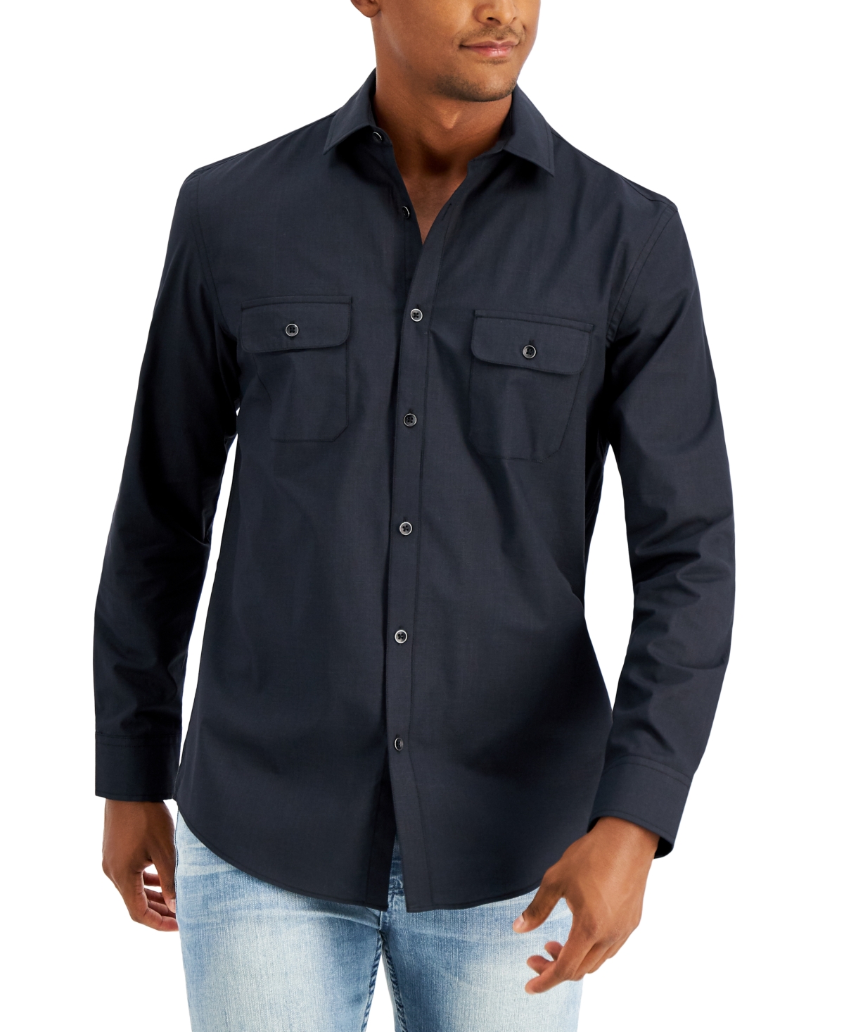 Click here for Alfani Mens Regular-Fit Solid Shirt  Created for M... prices