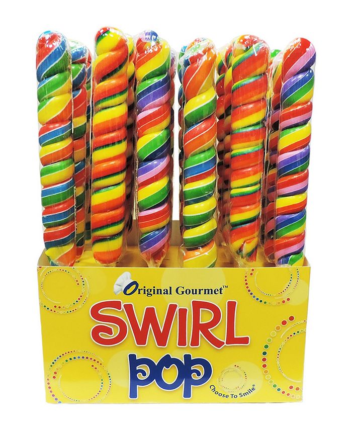 Original Gourmet Rainbow Spiral Swirl Lollipop, 24 Count - Macy's