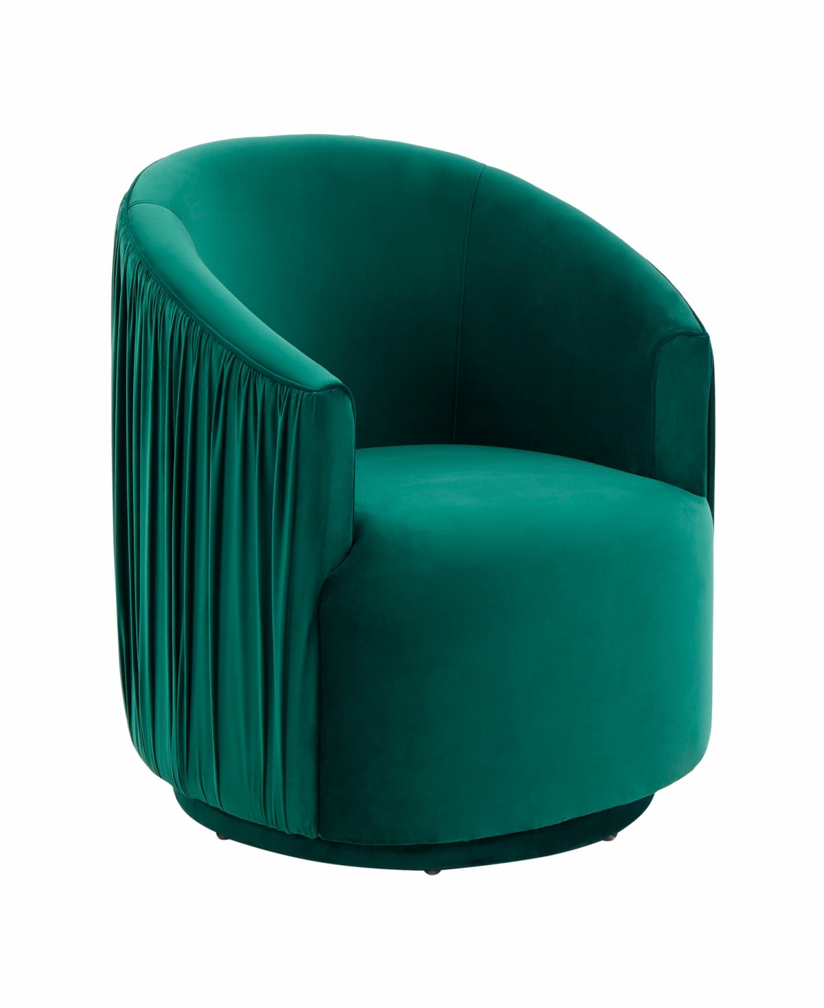 Click here for London Pleated Swivel Chair - Forest Green prices