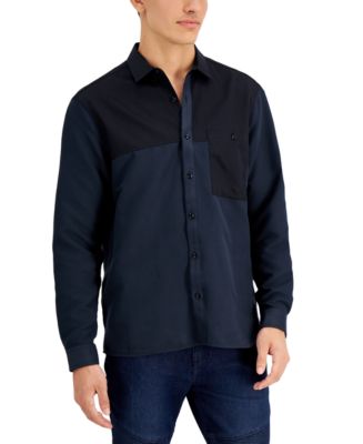 INC International Concepts Men's Pieced Shirt, Created for Macy's - Macy's