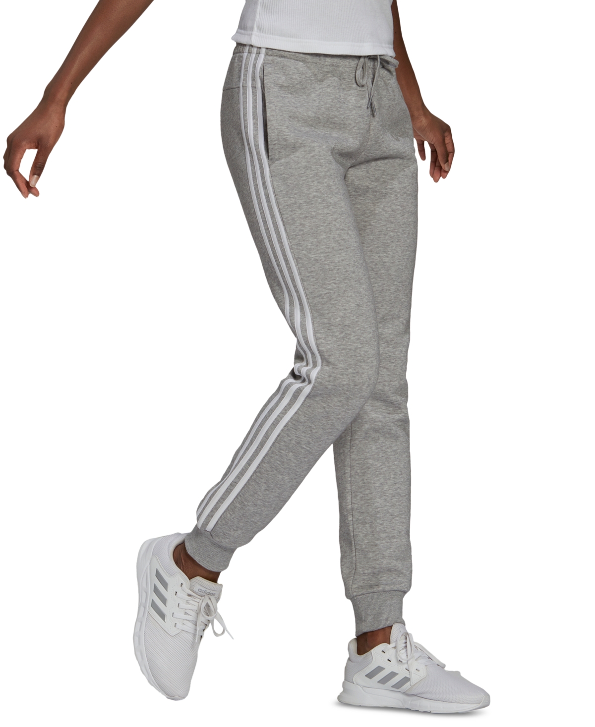 Click here for adidas Womens 3-Stripe Cotton Fleece Sweatpant Jog... prices