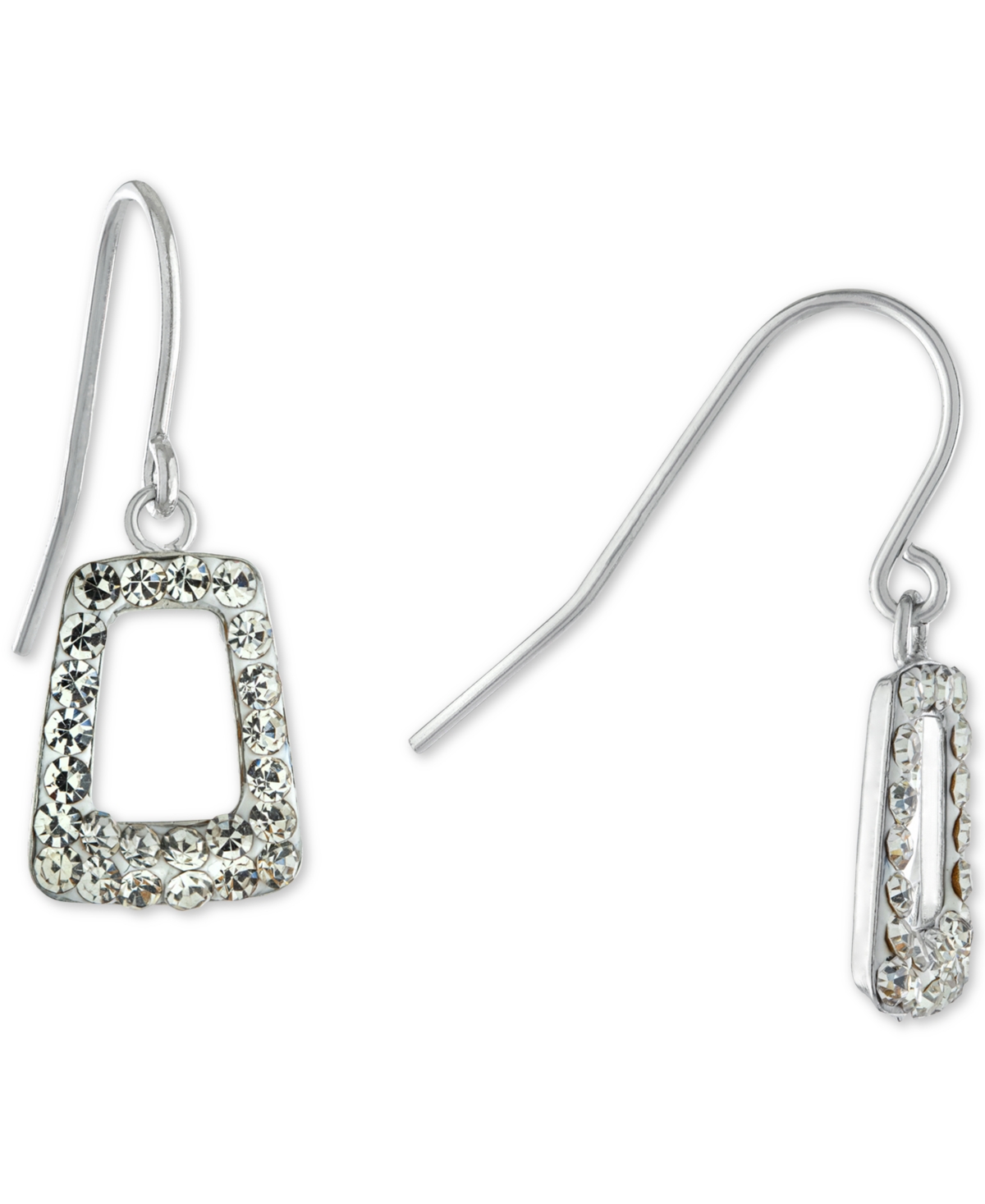 Click here for Giani Bernini Crystal Geometric Drop Earrings in S... prices