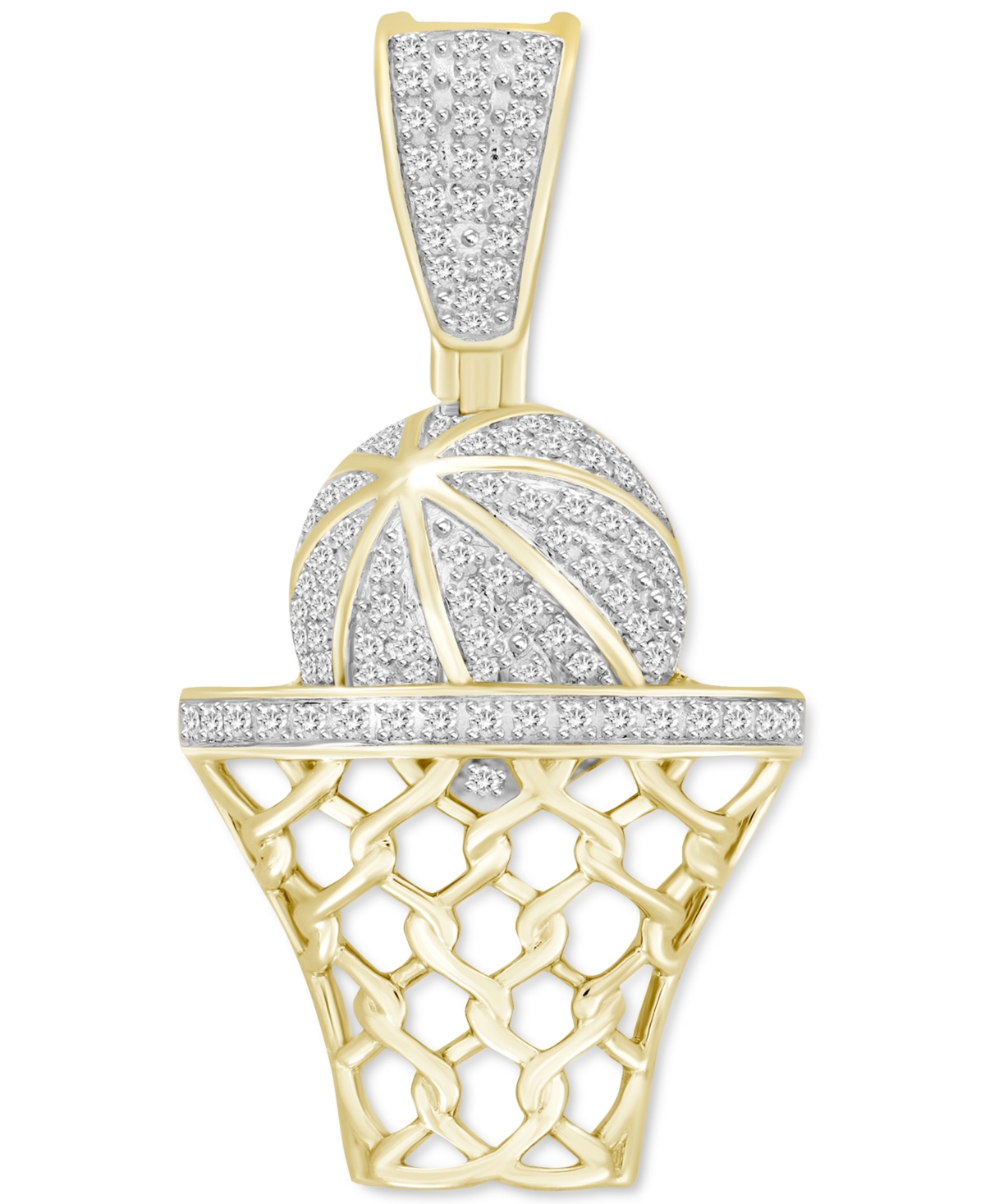 Click here for Mens Diamond Basketball Hoop Pendant (1/5 ct. t.w.... prices