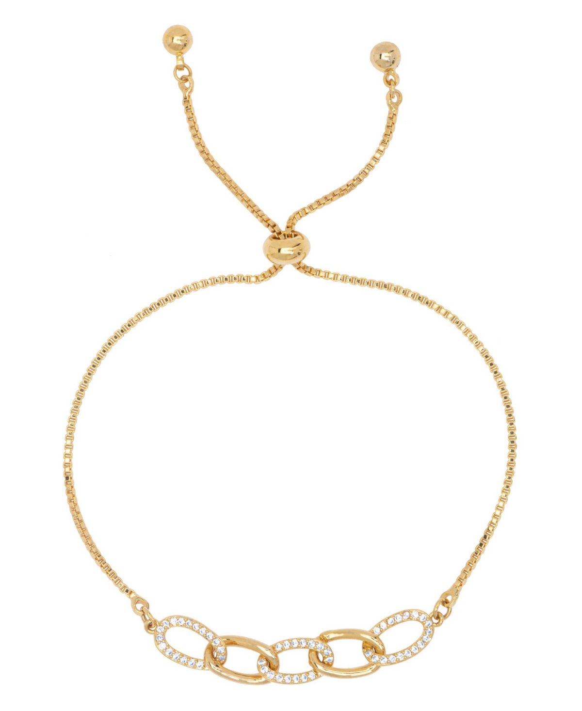 Click here for Cubic Zirconia Oval Link Adjustable Bolo Bracelet... prices