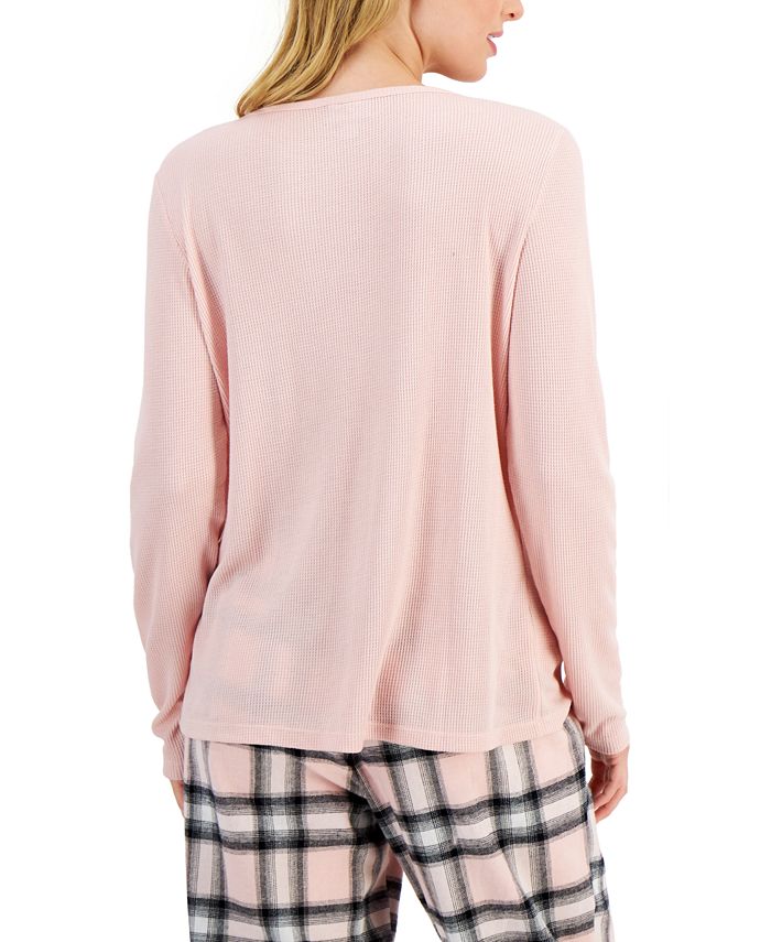 Jenni Solid Long-Sleeve Pajama Top, Created for Macy's & Reviews - All ...