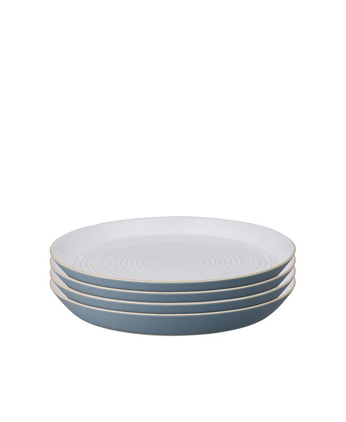 Denby Impression Blue Medium Plate, Set of 4 - Macy's