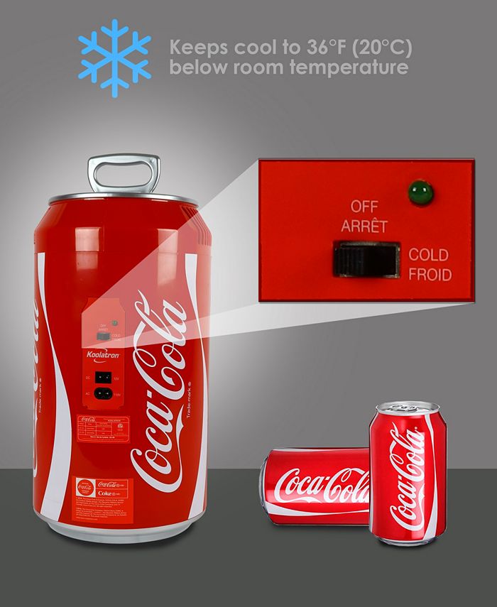 Koolatron Coca-Cola 12 Can Portable Mini Fridge, 10.6 Quart - Macy's