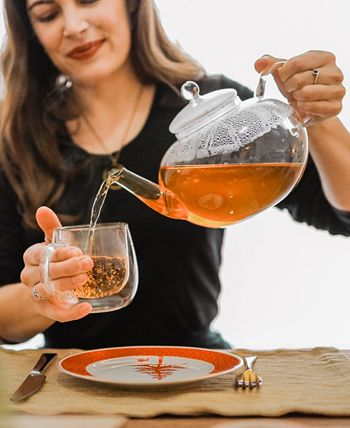 GROSCHE Cambridge Large Glass Teapot with Stainless Steel Tea Infuser ...