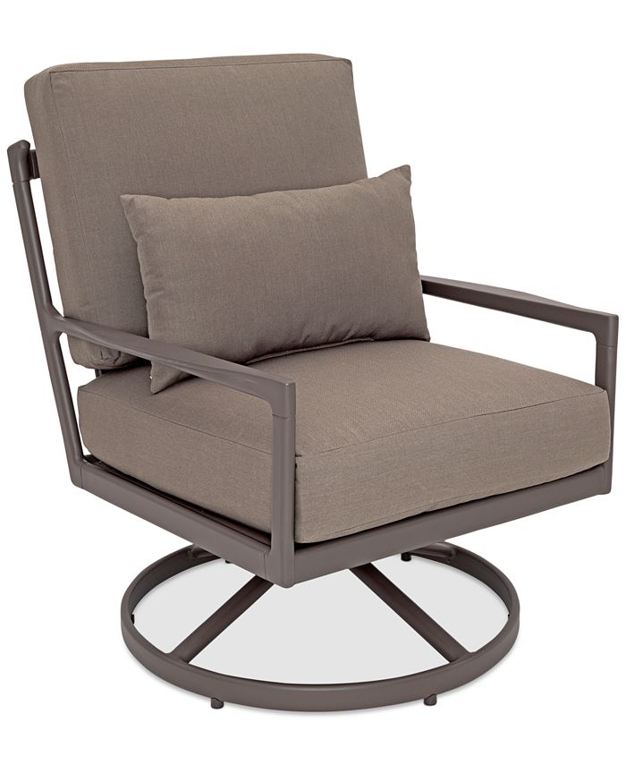 Agio Carmel Outdoor 5-Pc. Chat Set (1 Fire Pit & 4 Swivel Rocker Chairs ...