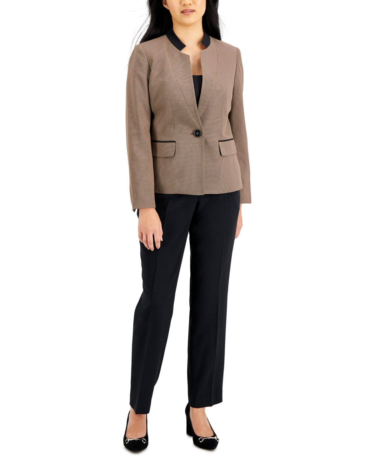 Le Suit Printed Jacket Pant Suit | Smart Closet