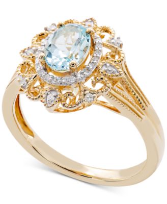 Macy's aquamarine ring store