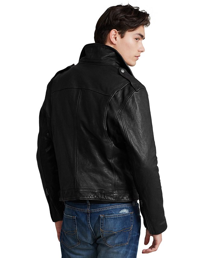 Polo Ralph Lauren Men's Iconic Leather Motorcycle Jacket - Macy's