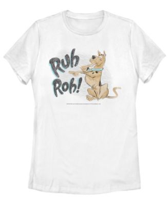 Women's Scooby Doo Ruh Roh Sketch Short Sleeve T-shirt - Macy's