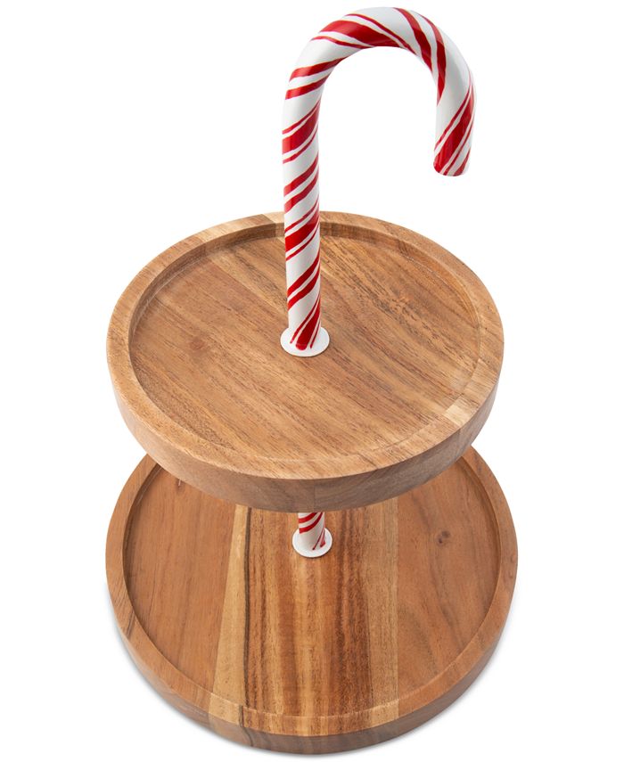 Thirstystone Candy Cane 2-Tier Dessert Stand - Macy's