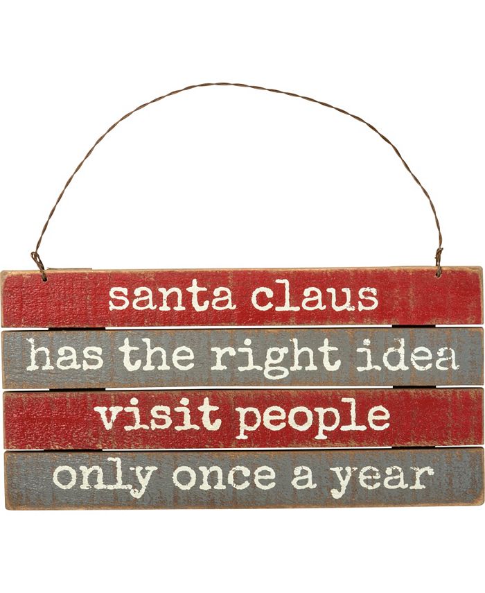 Primitives by Kathy Slat Ornament - Santa Claus - Macy's