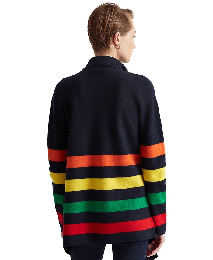 Lauren Ralph Lauren Striped Wool Cardigan - Macy's