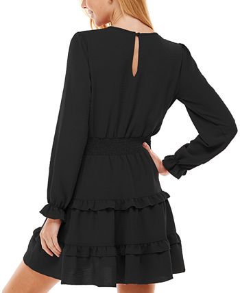 City Studios Juniors' Ruffled Tiered Fit & Flare Dress - Macy's
