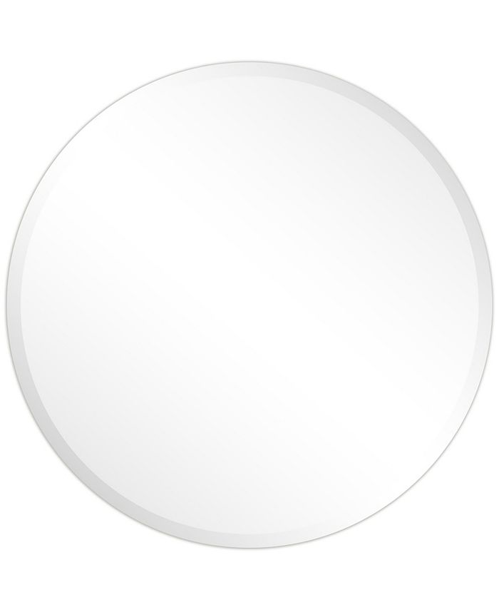 Empire Art Direct Frameless Beveled Round Wall Mirror - 30" x 30" - Macy's
