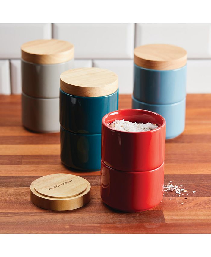 Rachael Ray Ceramic Stacking Spice Box Set with Lid, 2-Piece - Macy's