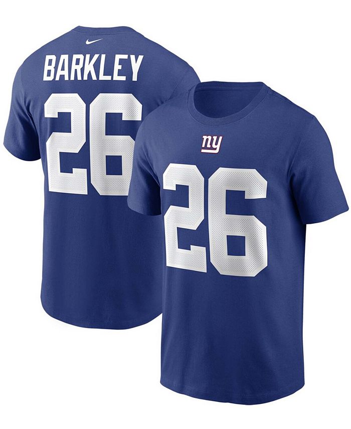 Nike Men's Saquon Barkley Royal New York Giants Name and Number T-shirt ...