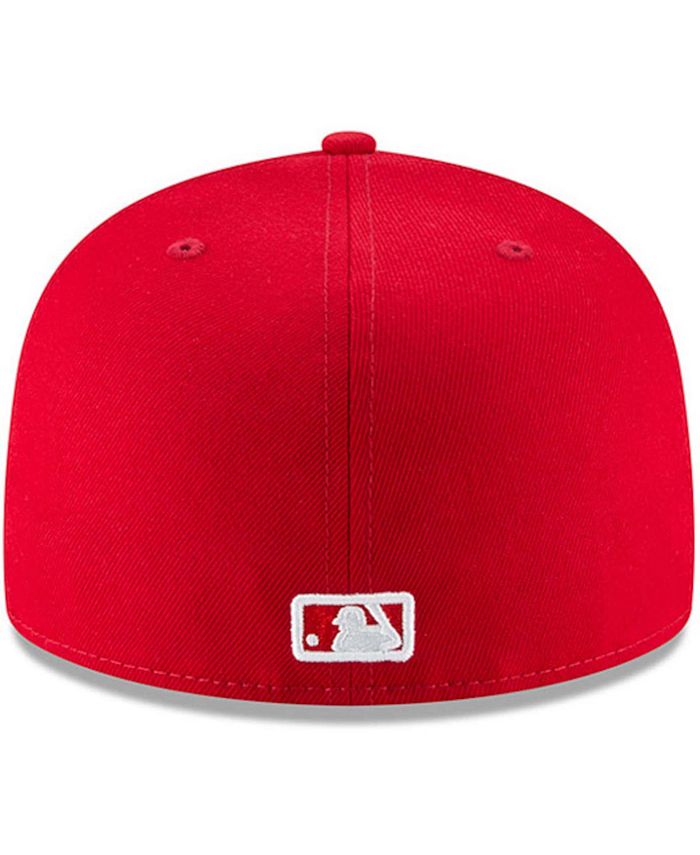 New Era Men's Red Atlanta Braves Fashion Color Basic 59FIFTY Fitted Hat ...