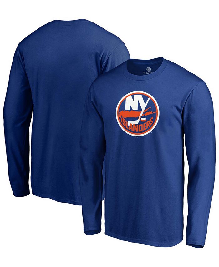 Fanatics Men's Royal New York Islanders Primary Team Logo Long Sleeve T ...
