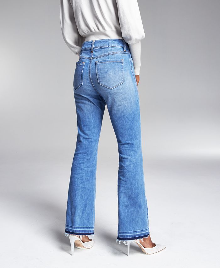 INC International Concepts Misa Hylton Embroidered High Rise Flare-Leg ...