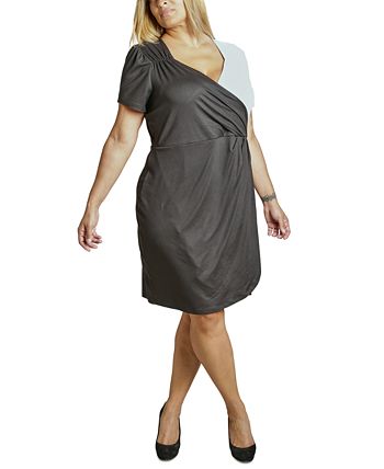 Ultra Flirt Trendy Plus Size Ruched Wrap Dress - Macy's