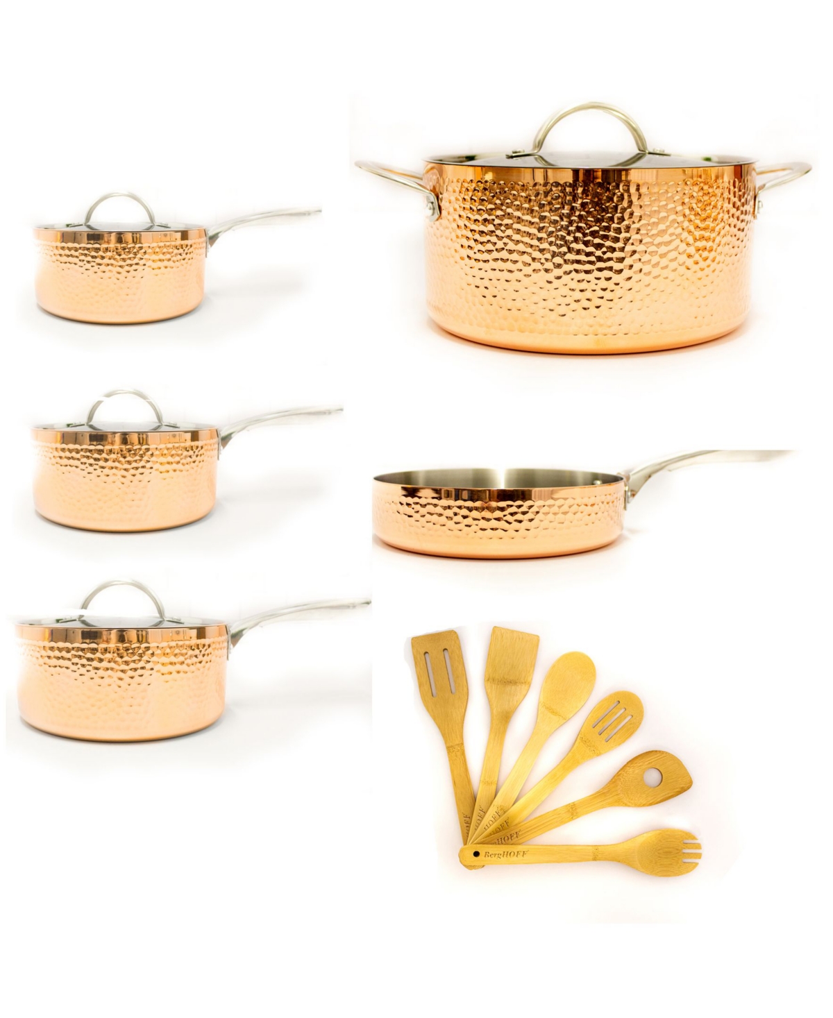 Click here for BergHOFF Tri-Ply 11 Piece Cookware Set  Hammered -... prices