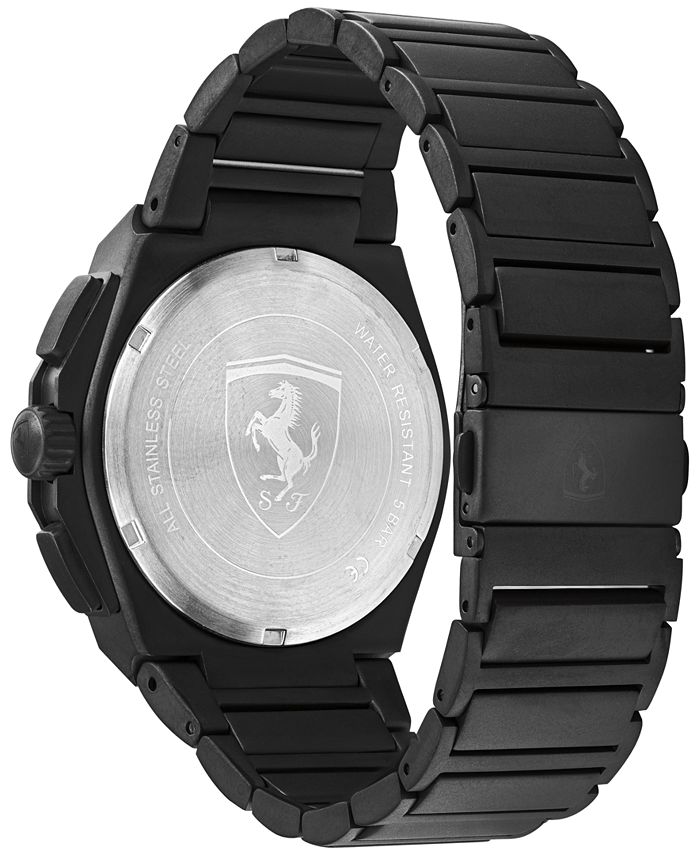 Ferrari Men's Chronograph Aspire Black Stainless Steel Bracelet Watch ...
