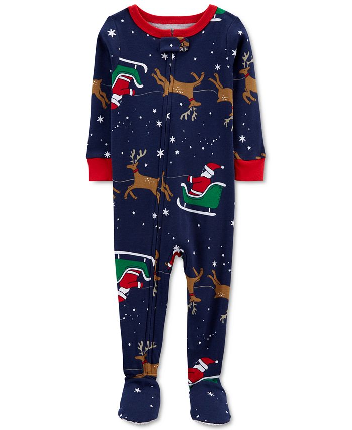 Carter's Baby Boys or Girls Reindeer-Print Cotton Pajamas - Macy's