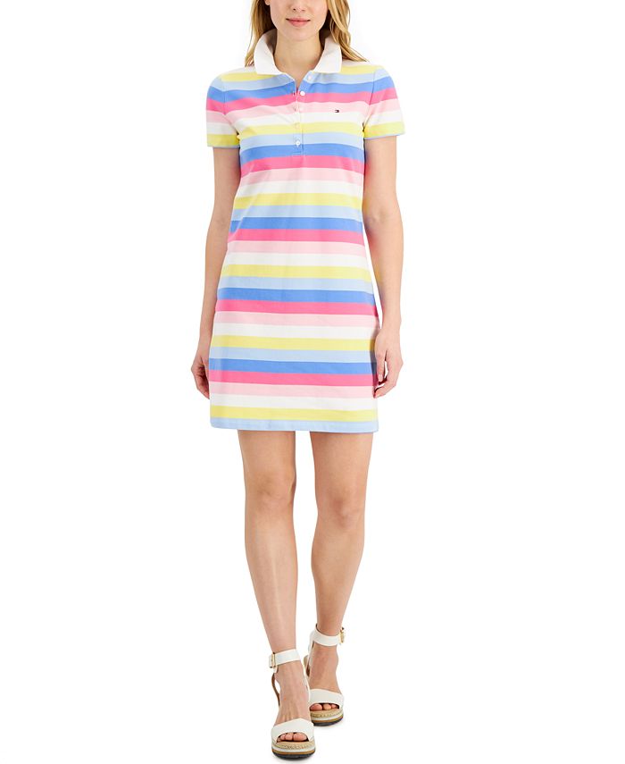 Tommy Hilfiger Printed Striped Polo Dress - Macy's
