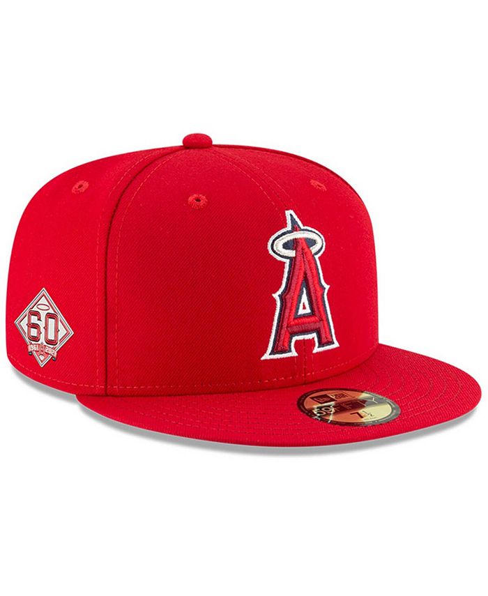New Era Men's Red Los Angeles Angels 60th Anniversary Authentic ...